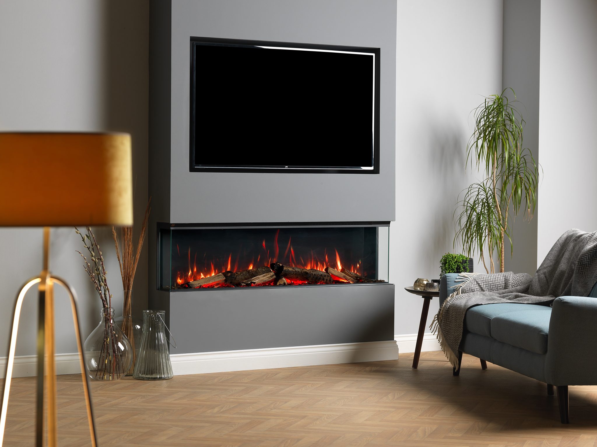 Real logs for our electric fireplaces | Trimline Fires